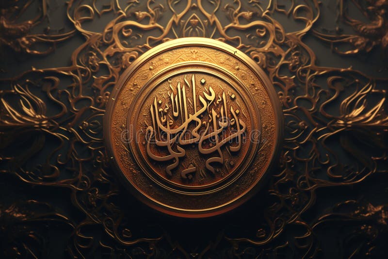 Islamic Background with a Calligraphic Rendering. Generative Ai Stock ...
