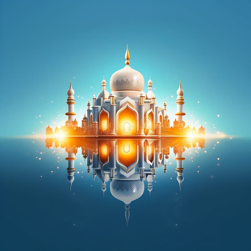 Islamic Background , Mosque Concept . Stock Illustration - Illustration ...