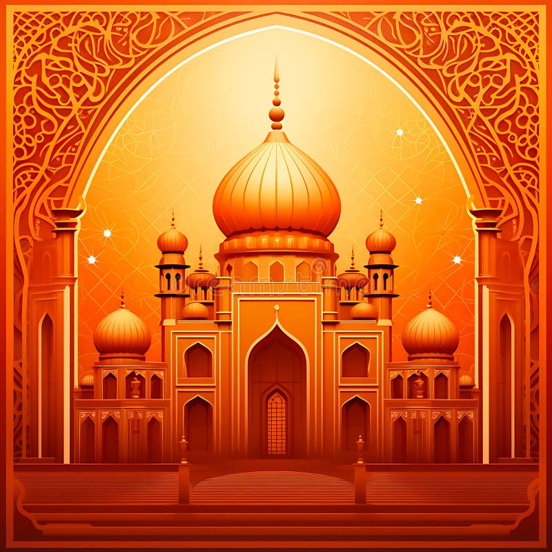 Islamic Background , Mosque Concept . Stock Illustration - Illustration ...
