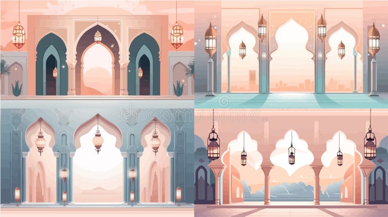 Islamic Template Background for Eid Mubarak Vector Stock Vector ...