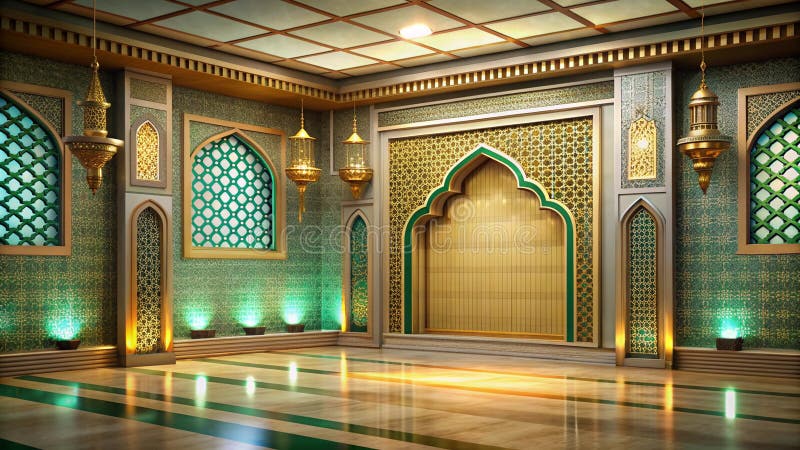 Islamic Background Studio Backdrop for TV Creative AI Stock Photo ...