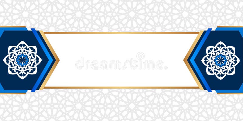 Geometric Shape of Islamic Banner Design Stock Vector - Illustration of ...