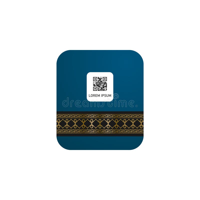 Islamic Barcode Qr Label and Tag Isolated Stock Vector - Illustration ...