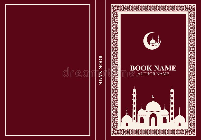 Islamic Book Cover Design, Arabic Book Cover Editable Vector Stock ...