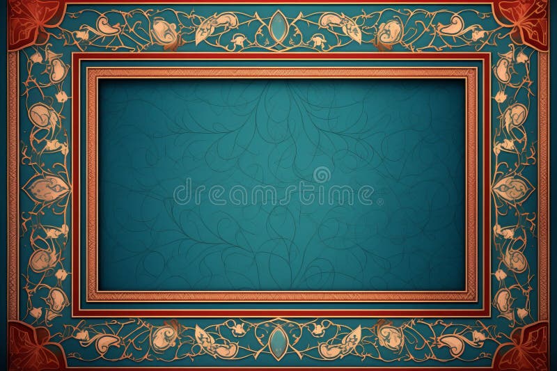Islamic Calligraphy Frame for Text Stock Illustration - Illustration of ...