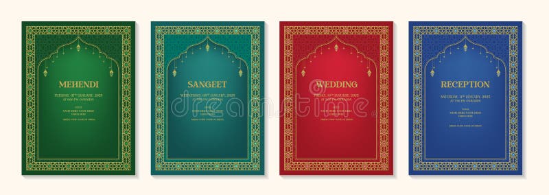 Islamic Card Design stock vector. Illustration of text - 342127339