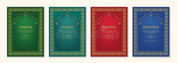 Islamic Card Design stock vector. Illustration of text - 342127339