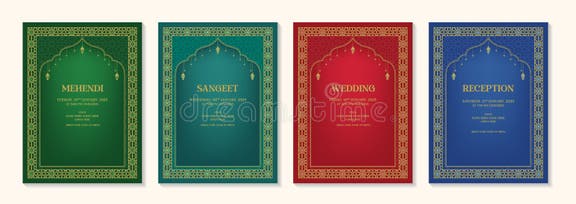 Islamic Card Design stock vector. Illustration of text - 342127339