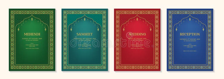 Islamic Card Design stock vector. Illustration of text - 342127339