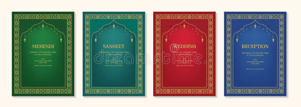 Islamic Card Design stock vector. Illustration of text - 342127339