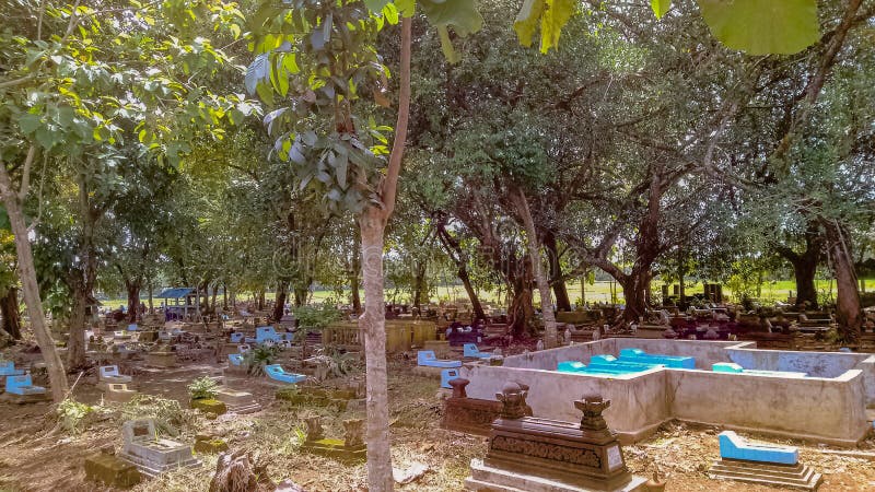 Old Islamic Cemetery, Funeral and Burial of Muslim. a Grave with a ...