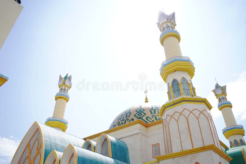Islamic Center of Lombok Mosque, Indonesia Stock Photo - Image of ...