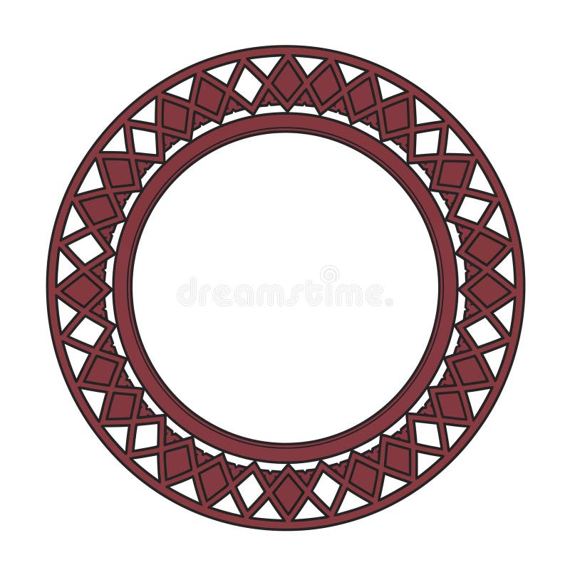 Islamic Circle Frame Clipart Stock Vector - Illustration of maroon ...