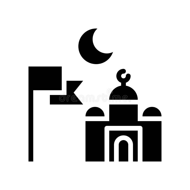 Islamic Community Vector Illustration, Ramadan Related Solid Icon Stock ...