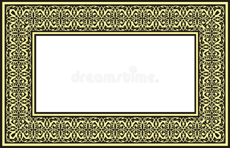 Nice Frame Ornament Pattern Stock Vector - Illustration of flourish ...