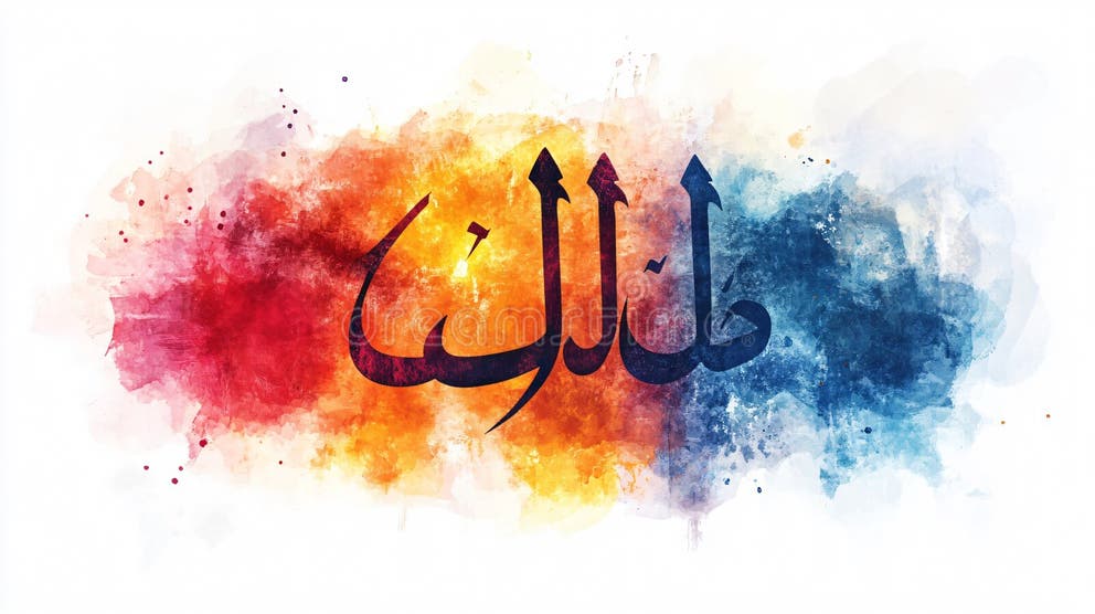Islamic Dhikr Watercolor Style Vector Illustration Isolated Stock ...