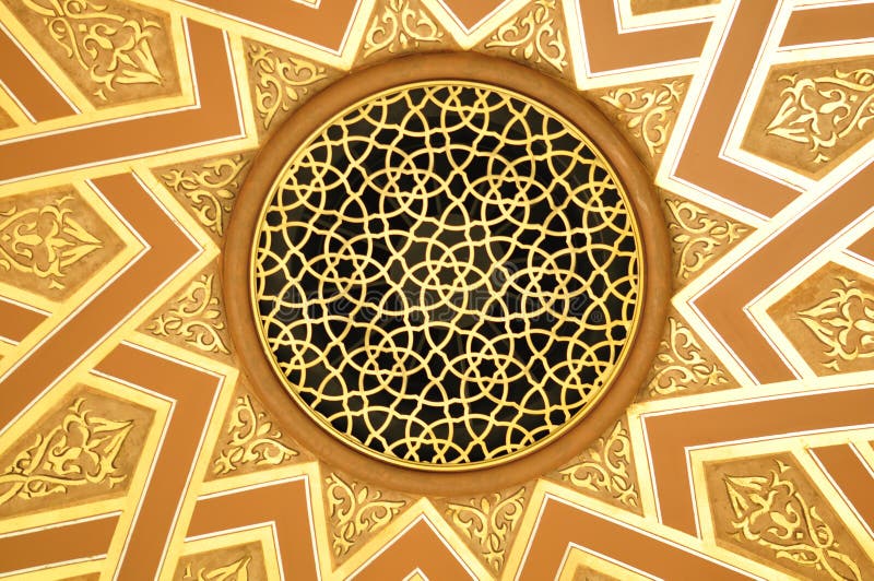 Islamic Mosaic Pattern with Blue Tiles Stock Image - Image of ...