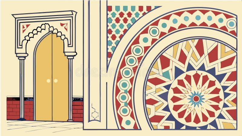 Islamic Door Geometric Pattern, Cultural Art and Decorative Design ...