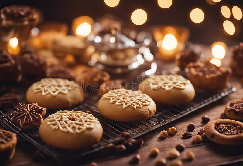 Islamic Feast, Cookies for Celebration of El Fitr, Top View - Image ...