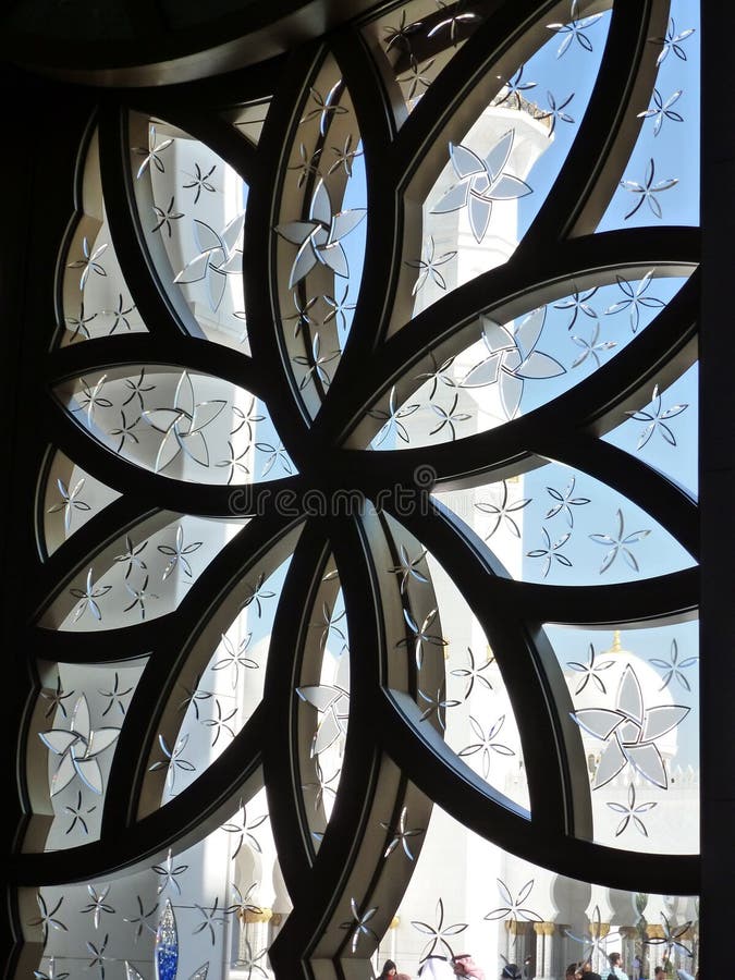 Islamic Flower Geometry on Window Stock Photo - Image of islamic ...