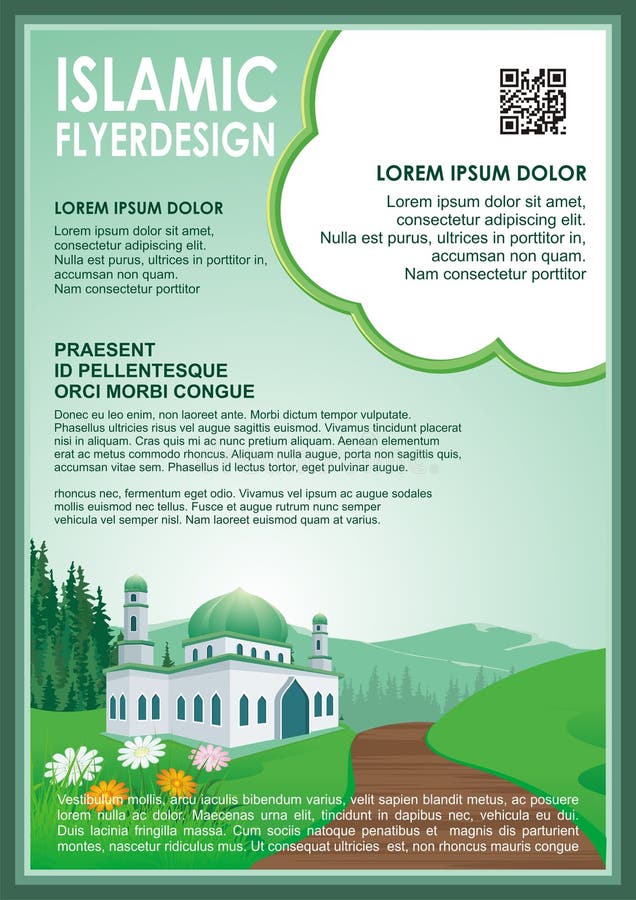 Islamic Flyer - Brochure Template, New & Modern Design Stock Vector ...