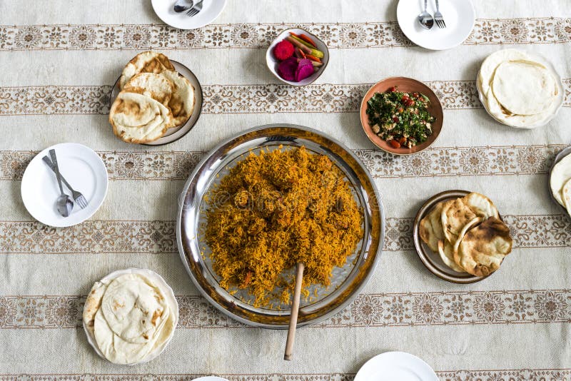 Islamic Foods at Ramadan Feast Stock Image - Image of culinary ...