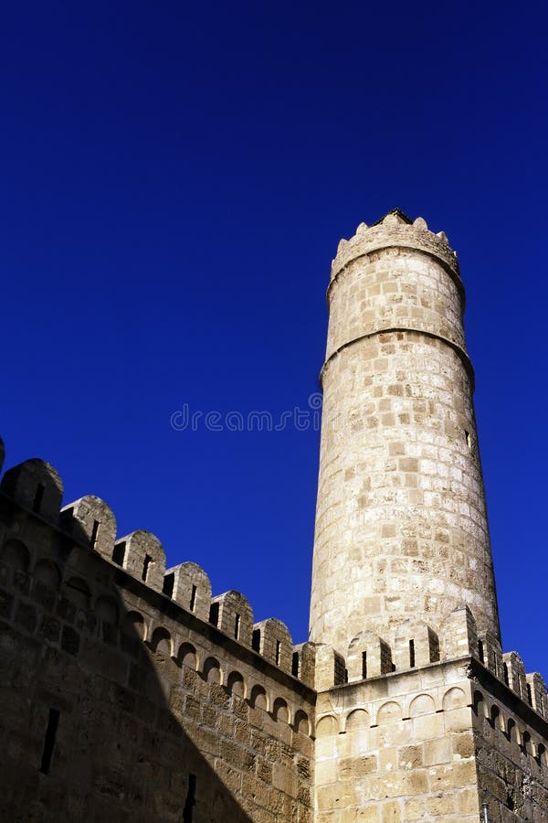Islamic fort- Tunisia stock image. Image of color, medina - 10858303