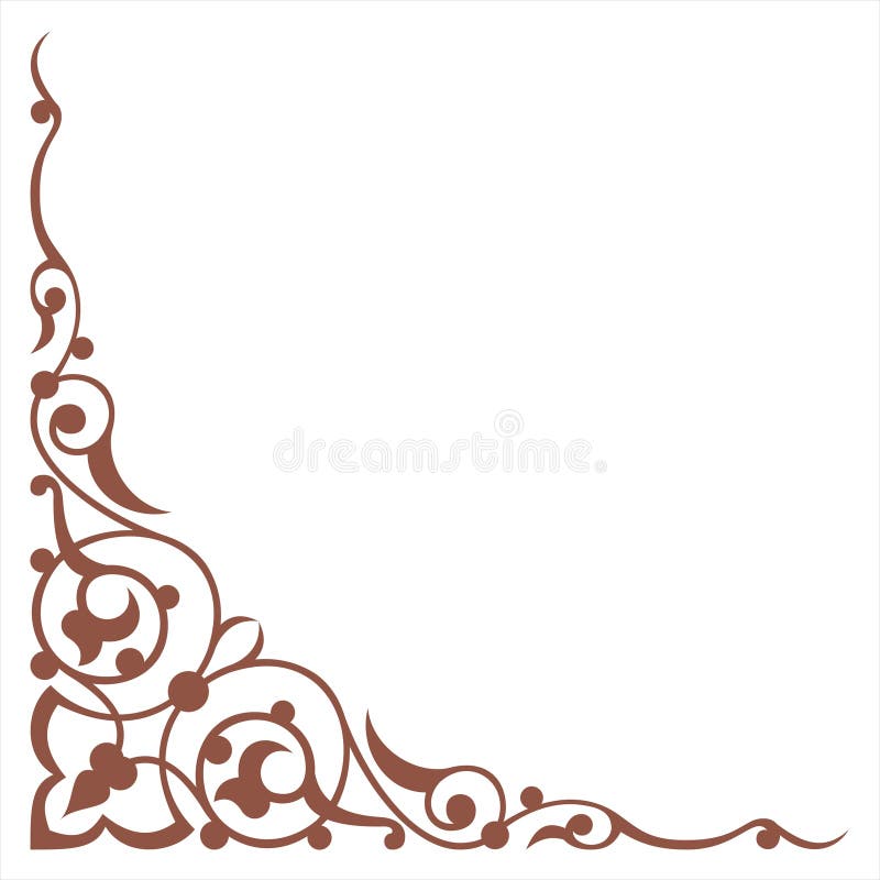 Islamic Frame Corner Border Template, Arabic Ornament. Suitable for Use ...