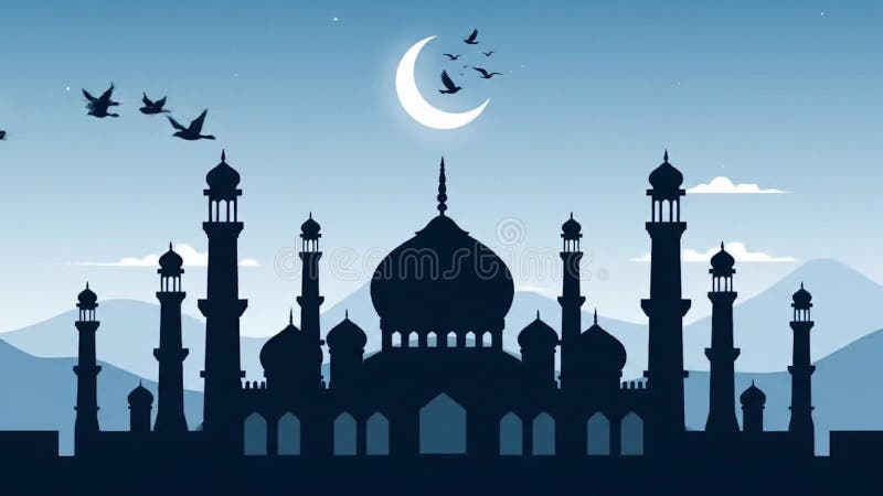 Islamic Geometric Eid Mubarak with Interlocking Patterns. Symmetrical ...