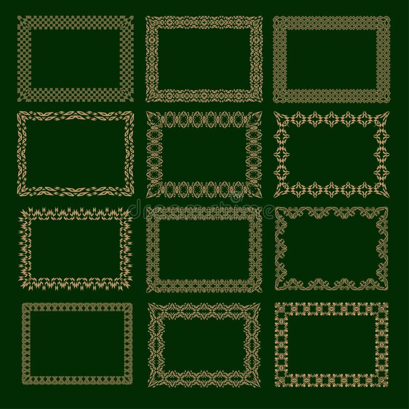 African Geometric and Abstract Motifs Pattern Frame Design Stock ...