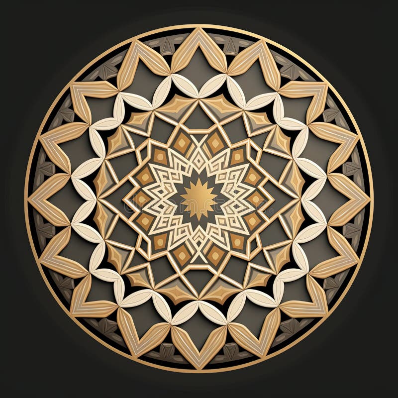 Islamic Geometric Pattern in Traditional Ornamental Style. AI Stock ...