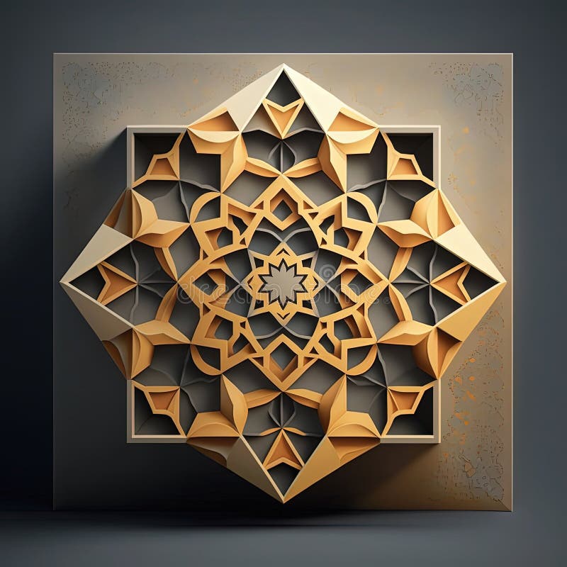 Islamic Geometric Pattern in Traditional Ornamental Style. AI Stock ...