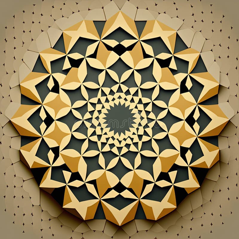 Islamic Geometric Pattern in Traditional Ornamental Style. AI Stock ...
