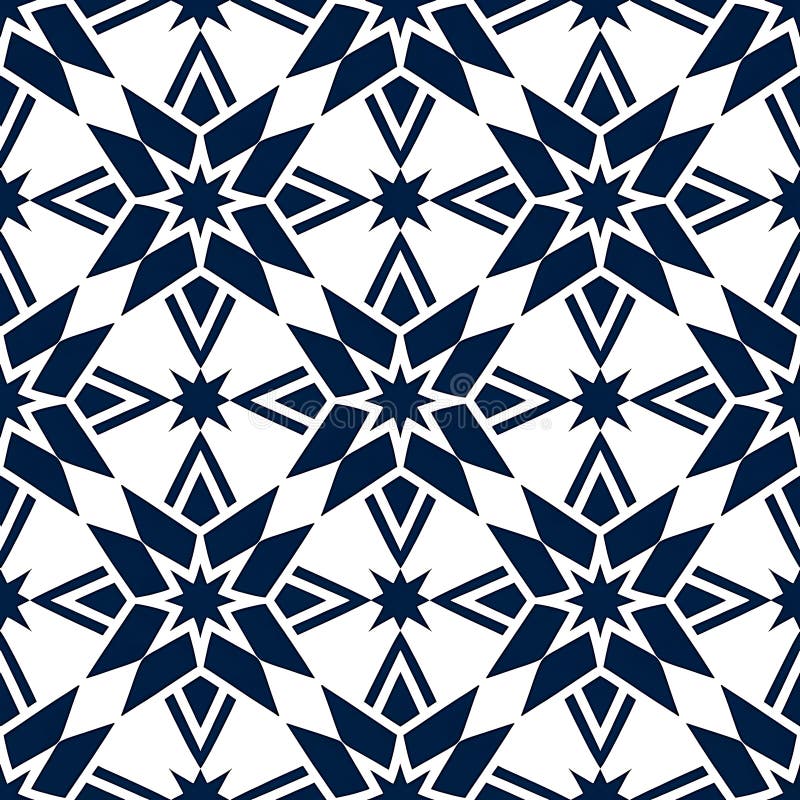 Islamic Star Seamless Pattern B&W Stock Vector - Illustration of motif ...