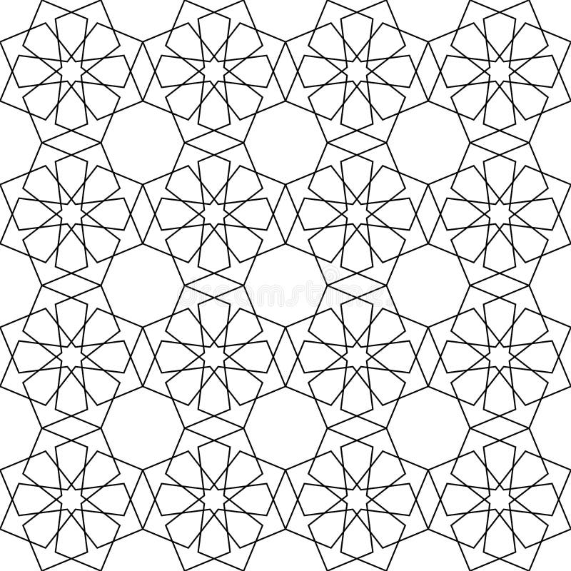 Geometric Seamless Pattern Islamic Style, Vector Illustration Stock ...