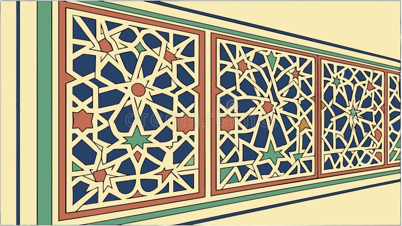 Islamic Geometric Wall Pattern, Decorative Texture Vector Design ...
