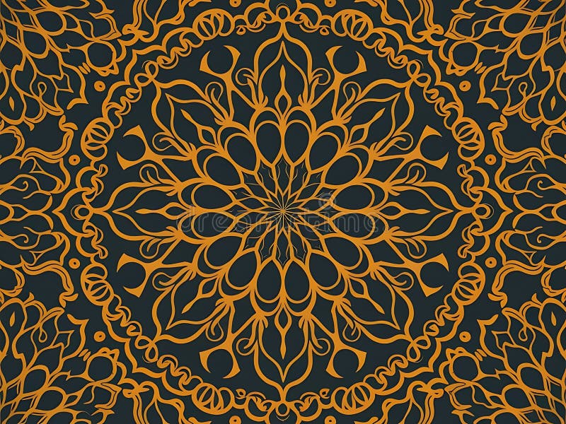 Islamic Gold Pattern with Intricate Arabesque Details Stock ...