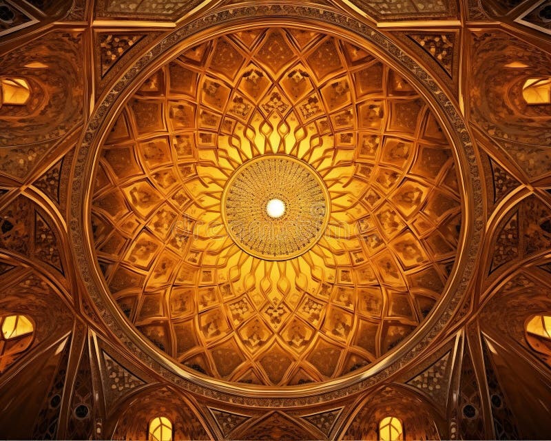 The Islamic Golden Dome Pattern is a Dreamy Light Pattern. Stock ...