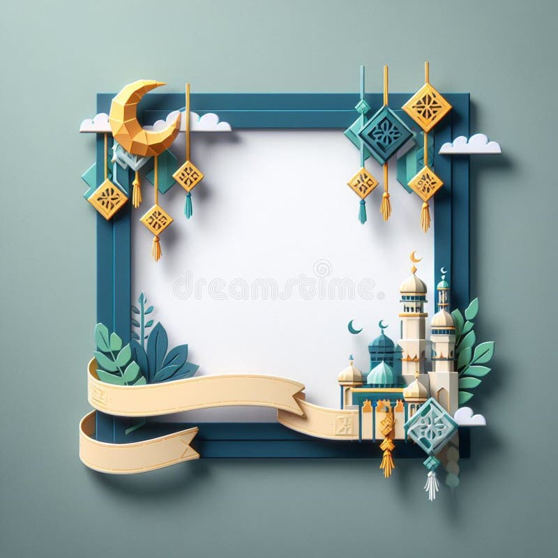 Beautifully Crafted Islamic Greeting Card Features Intricate Paper Art ...