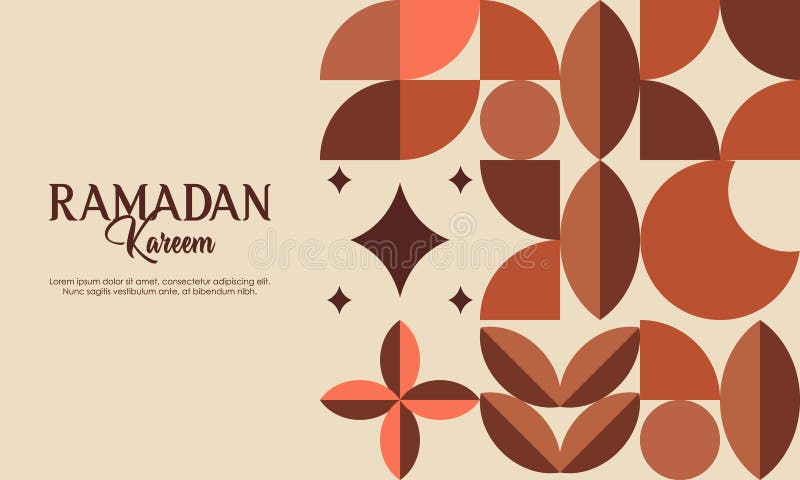 Islamic Greeting Card Template with Abstract Geometric Ramadan Pattern ...