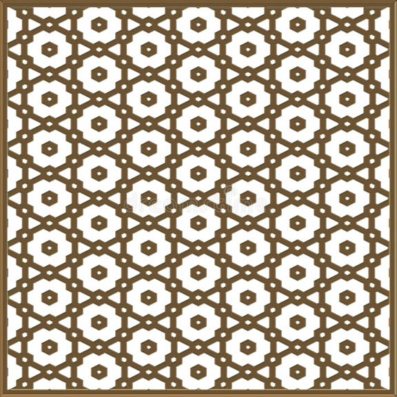 Islamic Hexagonal Lattice - Arabesque Pattern Stock Illustration ...