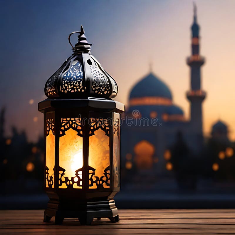 Islamic Lantern Blurred Mosque Background Stock Illustrations – 259 ...