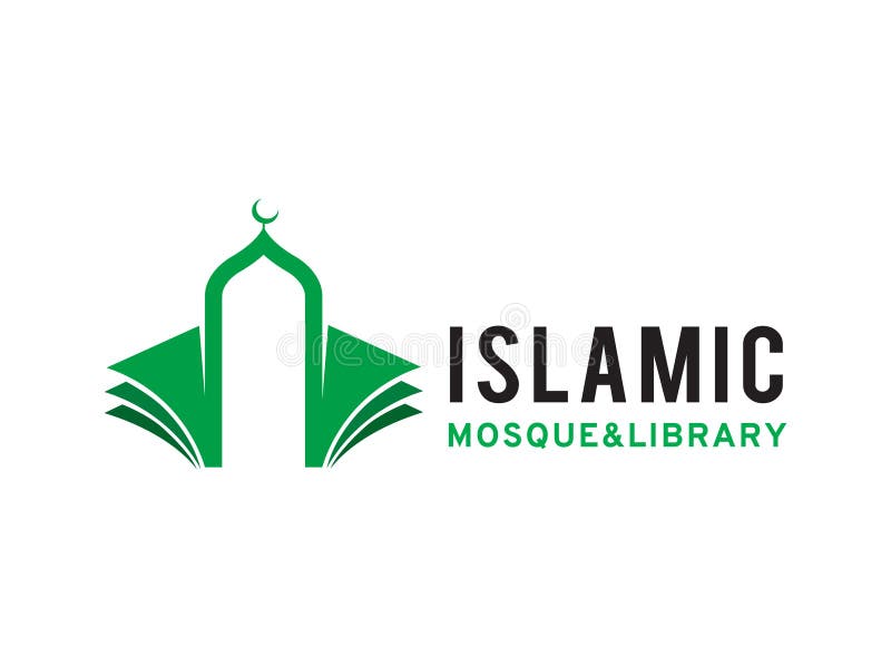 Islamic Library Logo Template Design Vector, Emblem, Symbol, Icon Stock ...