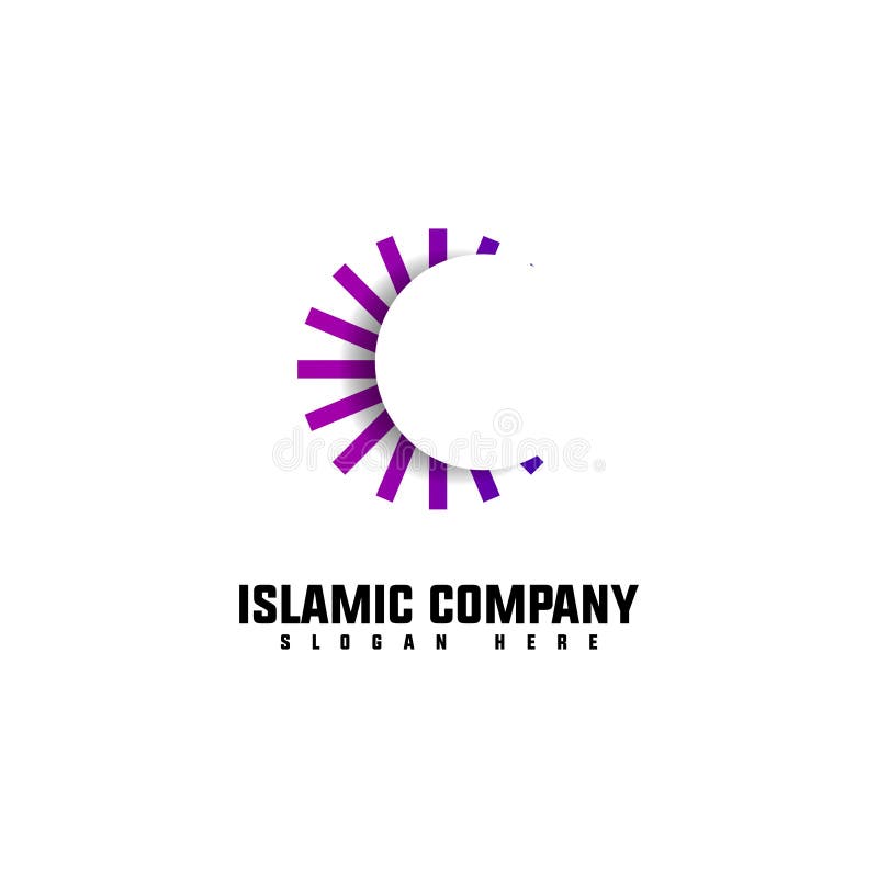 Circle Islamic Logo Template Design Concept Stock Illustration ...