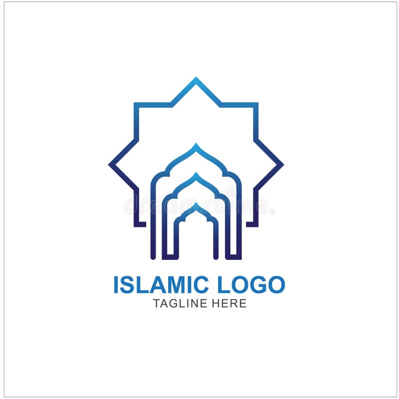 Islamic Logo Design Template Stock Vector - Illustration of celebration ...