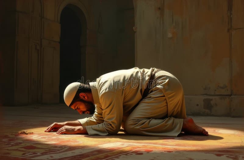 Islamic Man Praying on the Ground at 14-12-2024 Editorial Photo ...