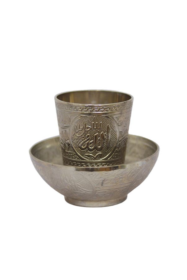 Islamic metal cup stock photo. Image of design, beverage - 47375206