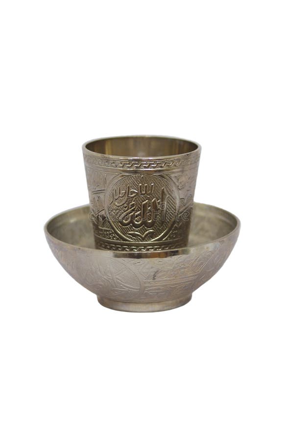 Islamic metal cup stock photo. Image of design, beverage - 47375206