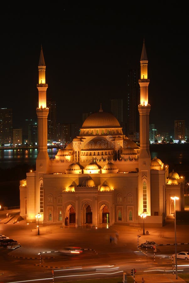 Islamic Mosque stock image. Image of night, light, east - 4672771