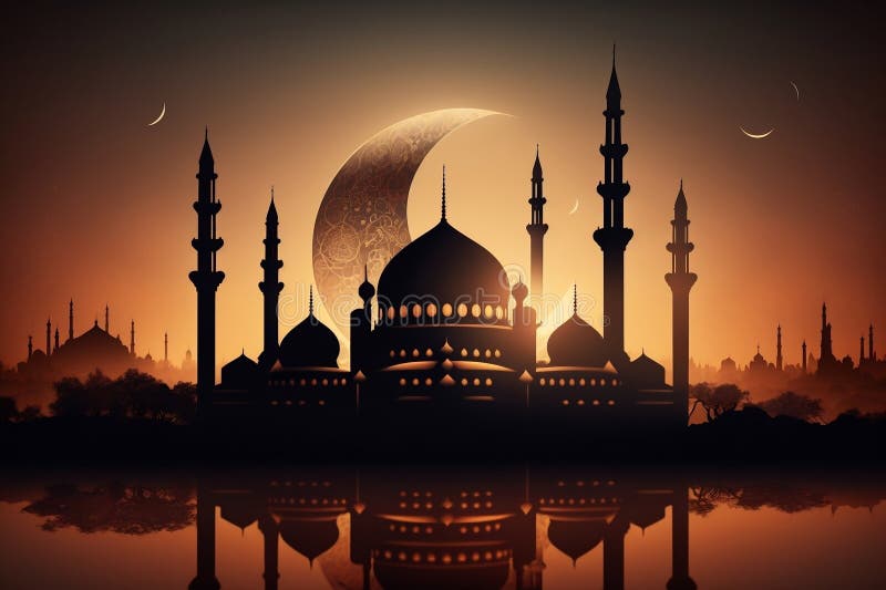 Islamic Mosque Background. Generative AI Stock Illustration ...